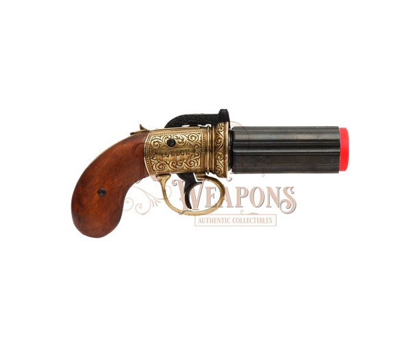 Buy 6 Barrel Pepperbox Revolver at $177.00 AUD Online - Replica Weapons